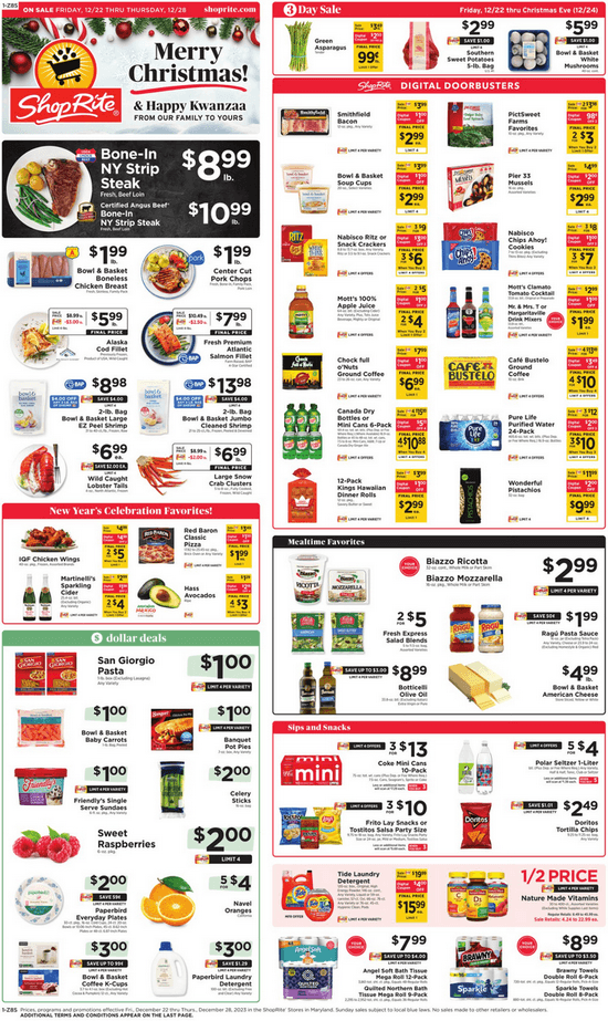 ShopRite Weekly Ad Dec 22 – Dec 28, 2023 (Christmas & New Year ...