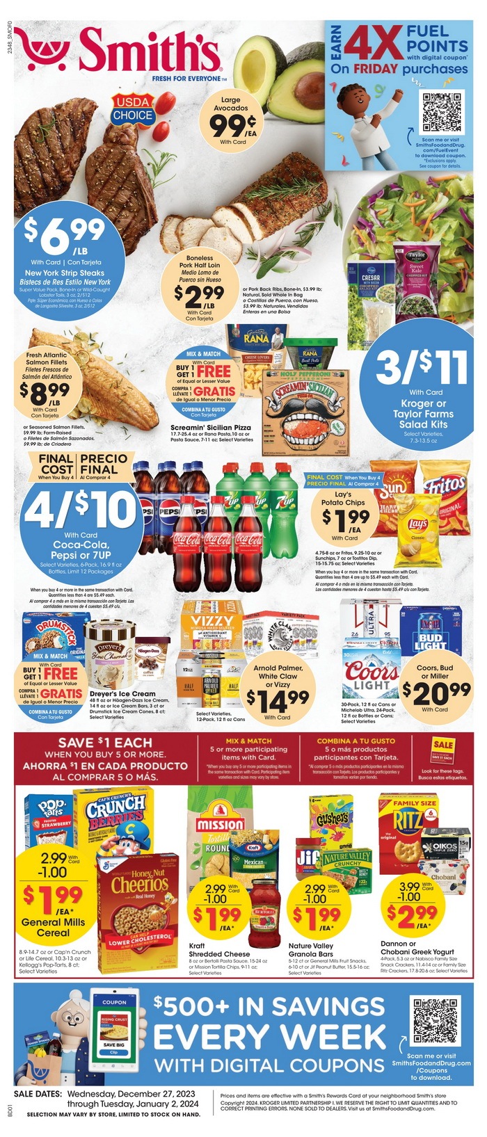 Smith's Food and Drug Weekly Ad Dec 27, 2023 – Jan 02, 2024 (New Year ...