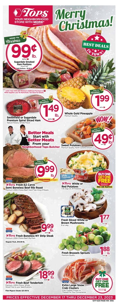 Tops Weekly Ad Dec 17 – Dec 23, 2023 (Christmas Promotion Included)