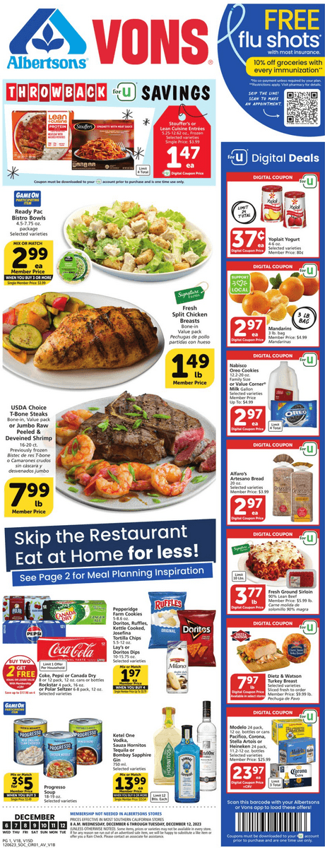 Vons Weekly Ad Dec 06 – Dec 12, 2023