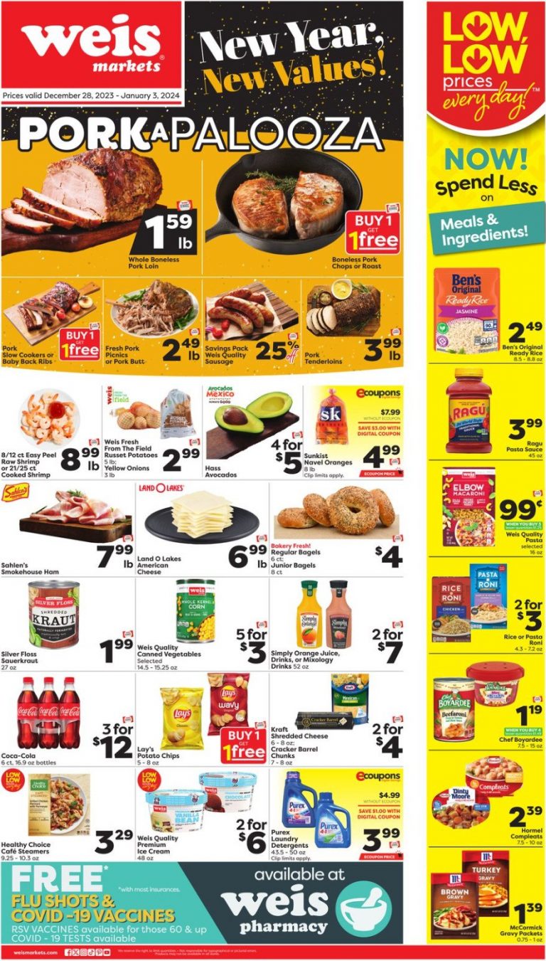 Weis Markets Weekly Ad Dec 28, 2023 – Jan 03, 2024 (New Year Promotion ...