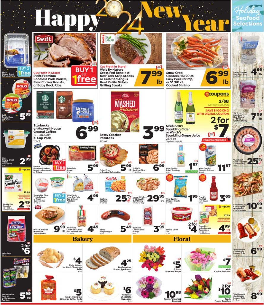 Weis Markets Weekly Ad Dec 28, 2023 – Jan 03, 2024 (New Year Promotion ...