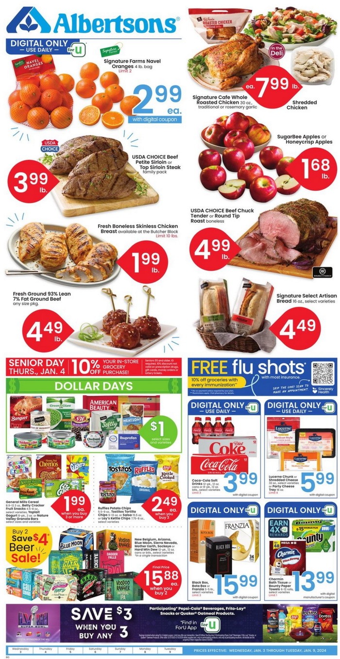Albertsons Weekly Ad Jan 03 – Jan 09, 2024