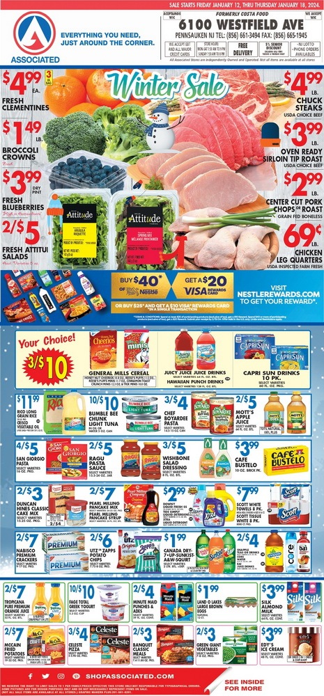 Associated Supermarkets Weekly Ad Jan 12 – Jan 18, 2024