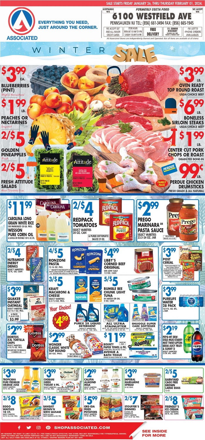 Associated Supermarkets Weekly Ad Jan 26 – Feb 01, 2024