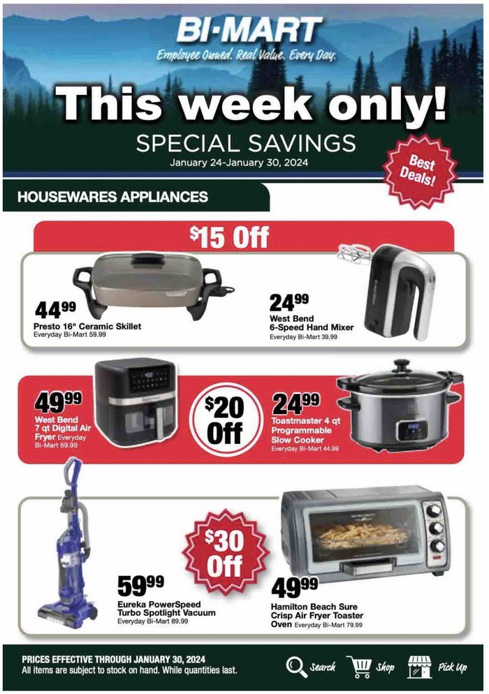 Bi-Mart Weekly Ad Jan 24 – Jan 30, 2024