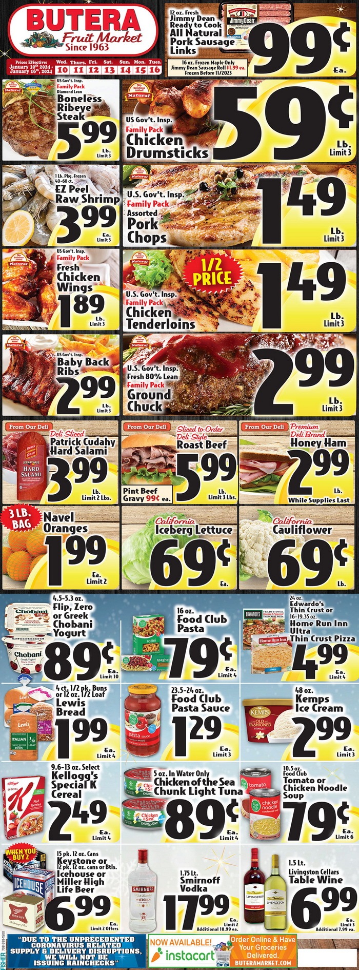Butera Weekly Ad Jan 10 – Jan 16, 2024