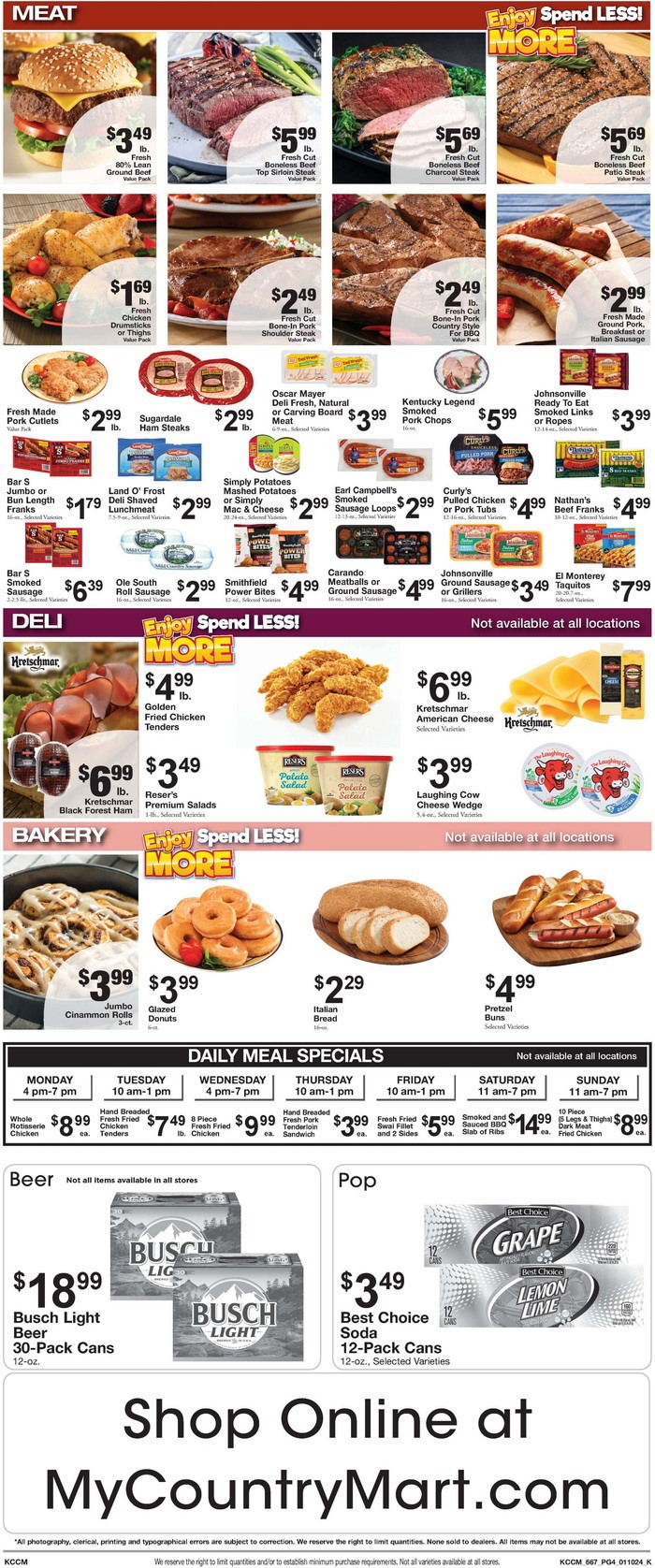Country Mart Weekly Ad Jan 09 – Jan 15, 2024