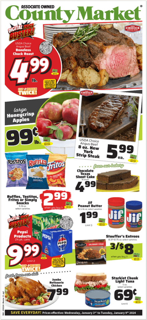 County Market Weekly Ad Jan 03 – Jan 09, 2024
