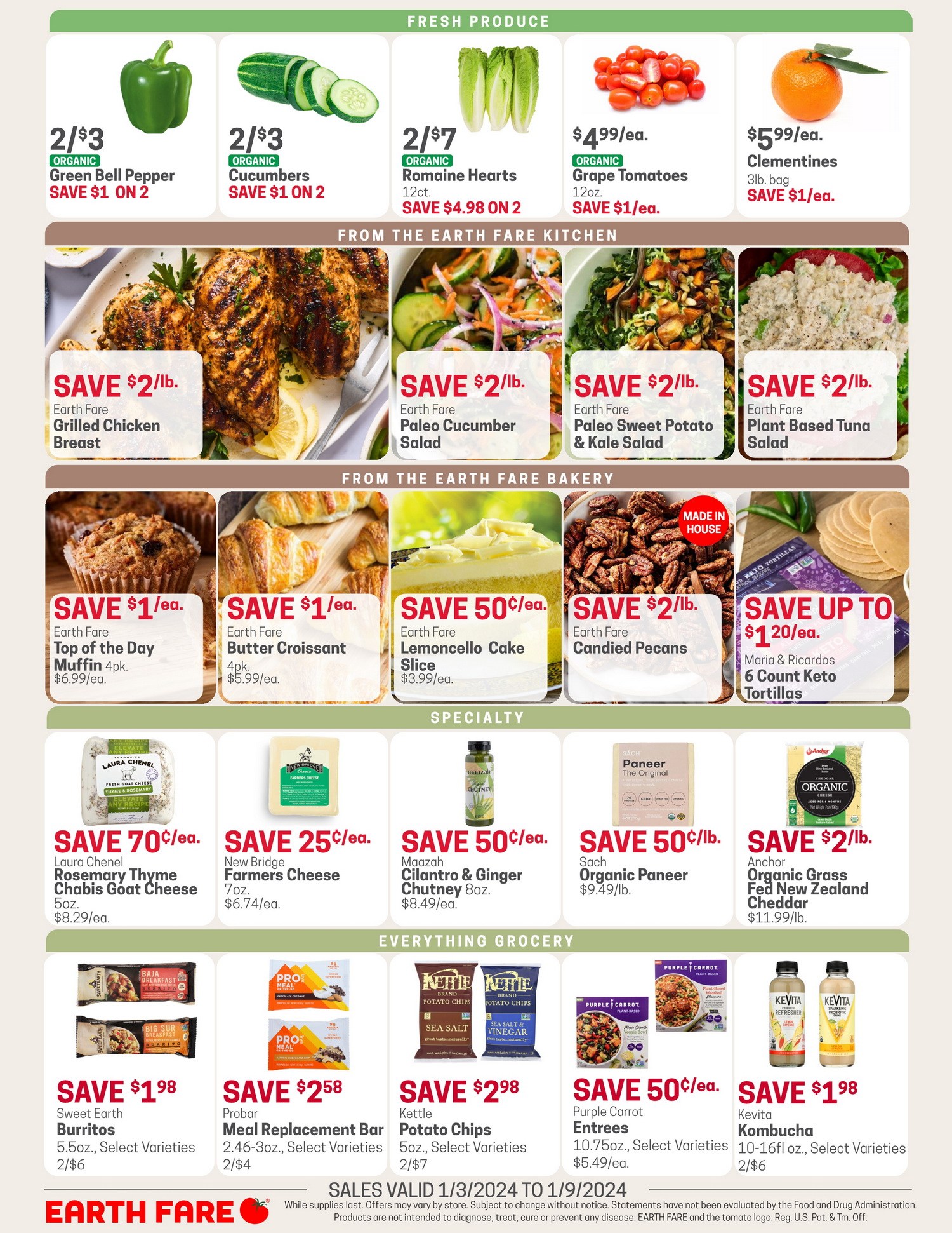 Earth Fare Weekly Ad Jan 03 – Jan 09, 2024 (New Year Promotion Included)
