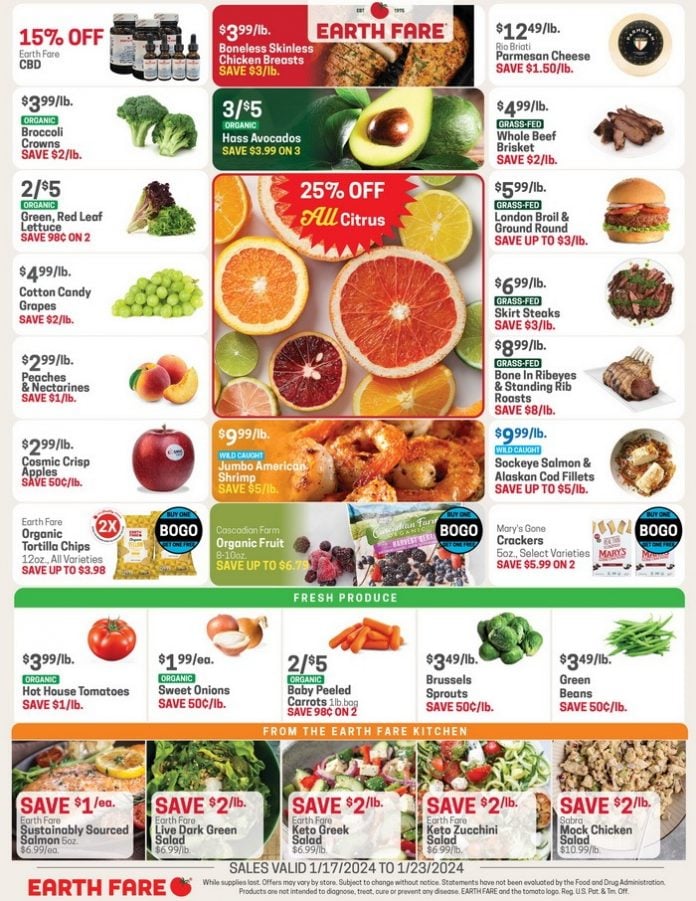 Earth Fare Weekly Ad Jan 17 – Jan 23, 2024