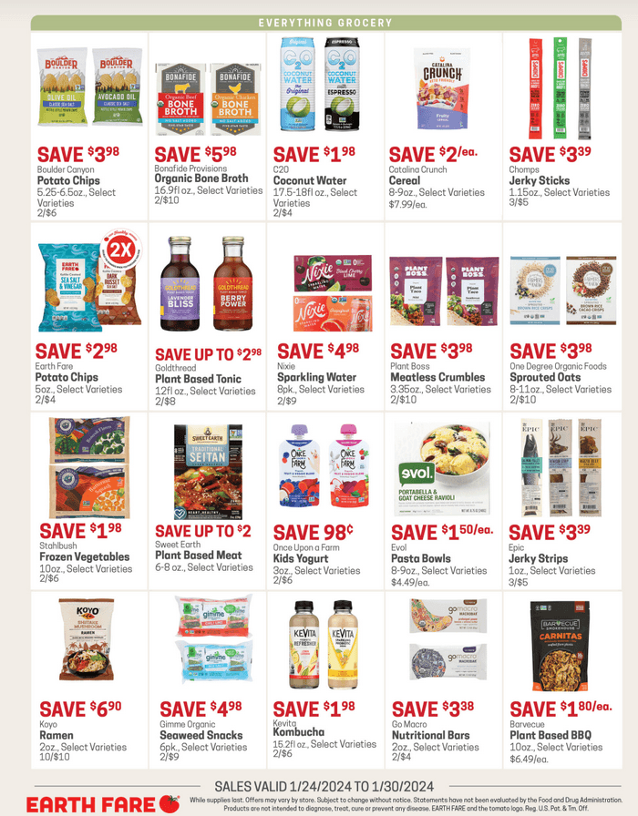 Earth Fare Weekly Ad Jan 24 – Jan 30, 2024