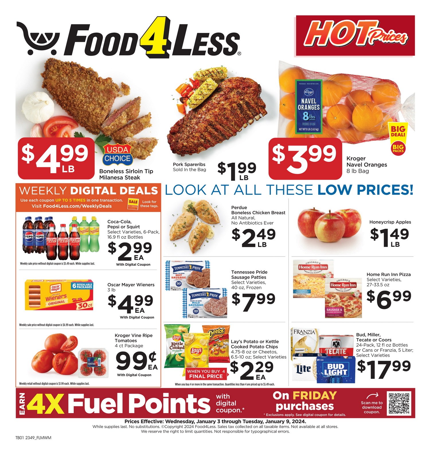 Food 4 Less Weekly Ad Jan 03 – Jan 09, 2024