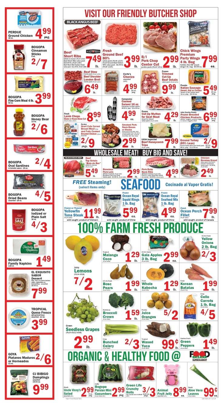 Food Bazaar Weekly Ad Jan 25 – Jan 31, 2024