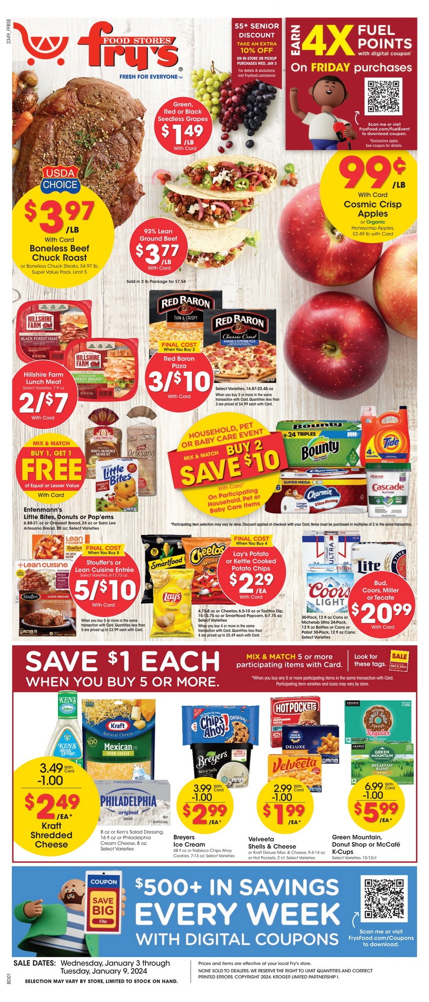 Fry's Food Weekly Ad Jan 03 – Jan 09, 2024