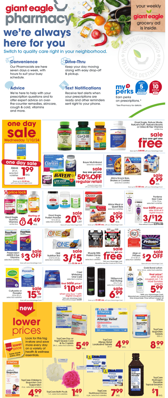 Giant Eagle Weekly Ad Jan 04 – Jan 10, 2024