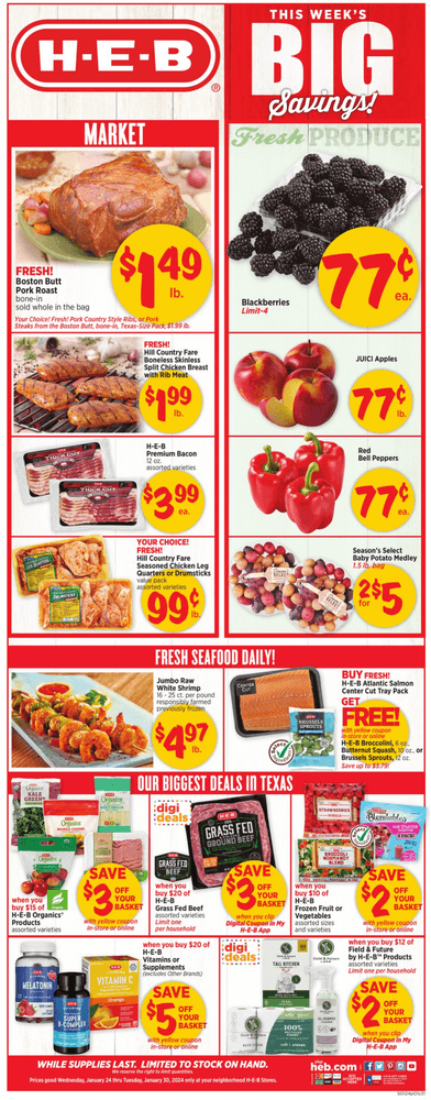 HEB Weekly Ad Jan 24 – Jan 30, 2024 - Part 2