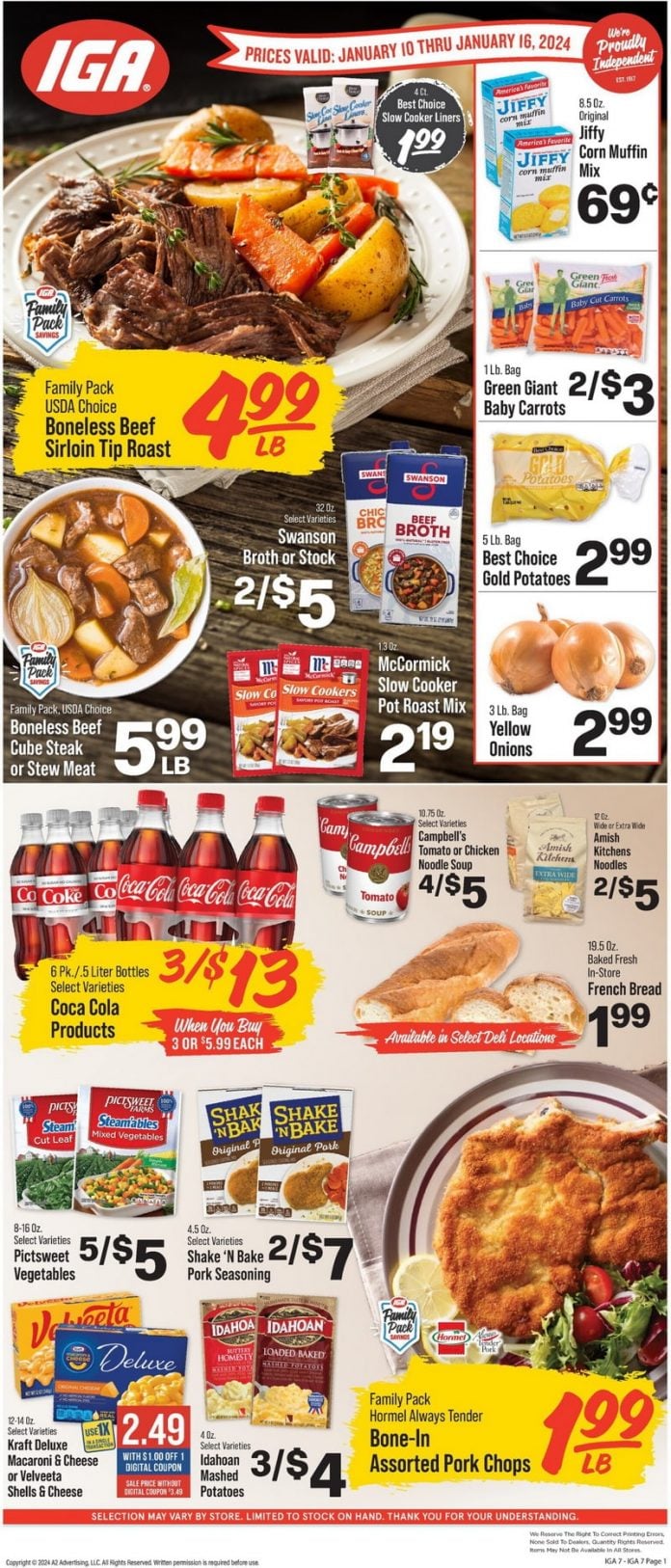 IGA Weekly Ad Jan 10 – Jan 16, 2024