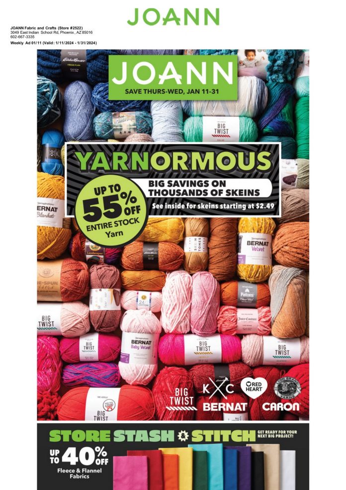 Jo-Ann Weekly Ad Jan 11 – Jan 31, 2024