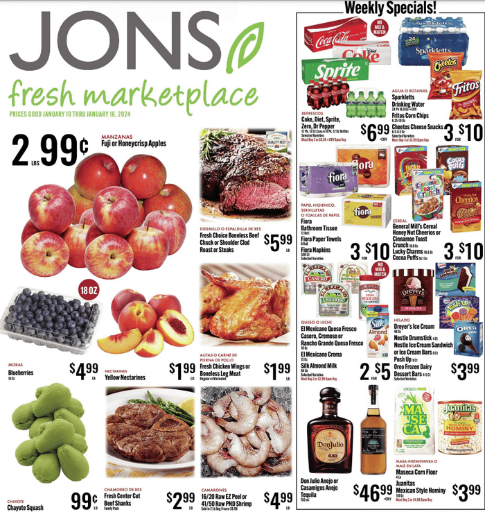 Jons Weekly Ad Jan 10 – Jan 16, 2024
