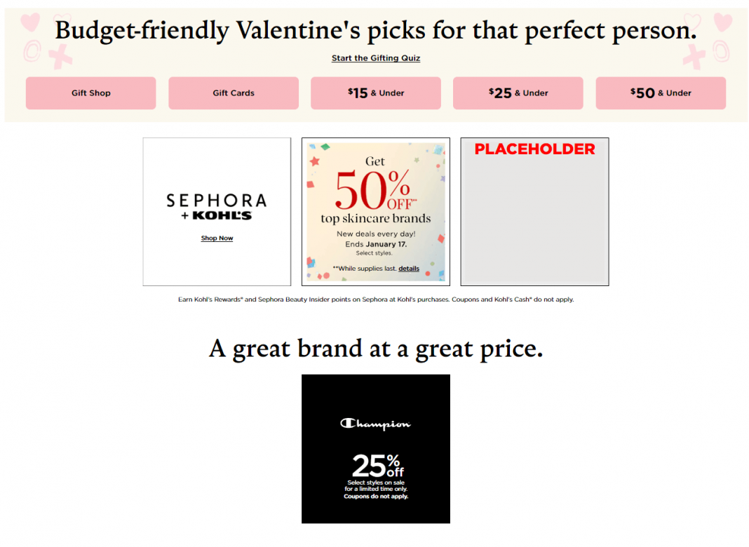 Kohl's Coupon Ad Until Jan 21, 2024 (Valentine's Day Promotion Included)