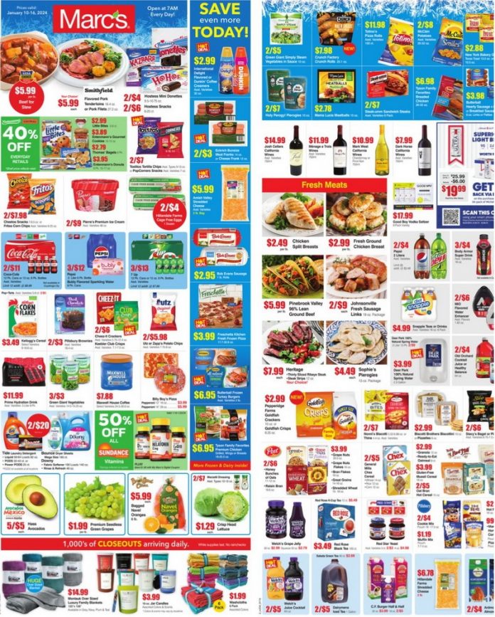 Marc's Weekly Ad Jan 10 – Jan 16, 2024