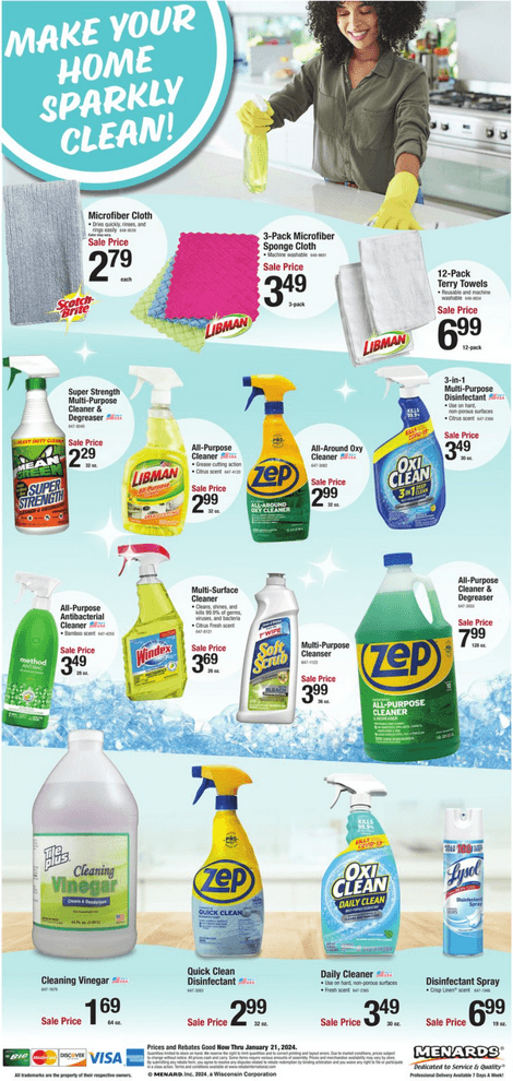 Menards Home Essential Ad Jan 15 – Jan 21, 2024