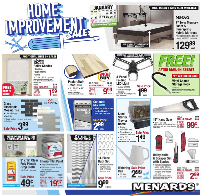 Menards Weekly Ad Jan 18 – Jan 28, 2024