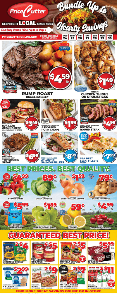Price Cutter Weekly Ad Jan 24 – Jan 30, 2024