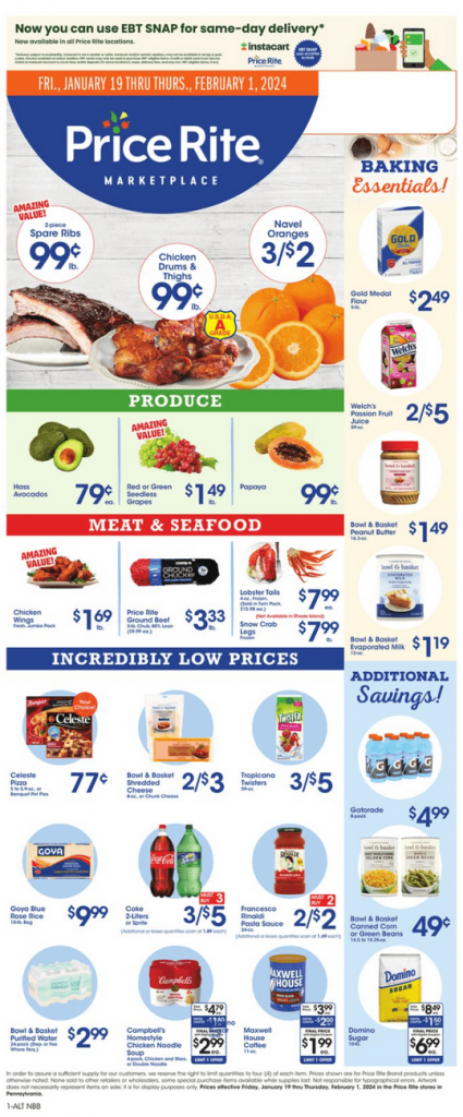 Price Rite Weekly Ad Jan 19 – Feb 01, 2024