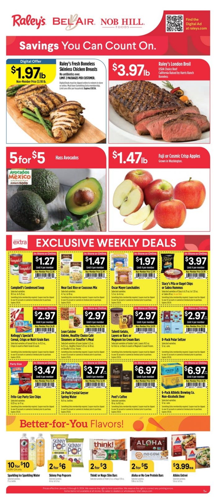 Raley's Supermarkets Weekly Ad Jan 03 – Jan 09, 2024