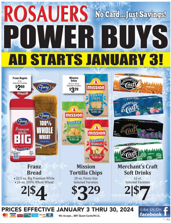 Rosauers Monthly Ad Jan 03 – Jan 30, 2024