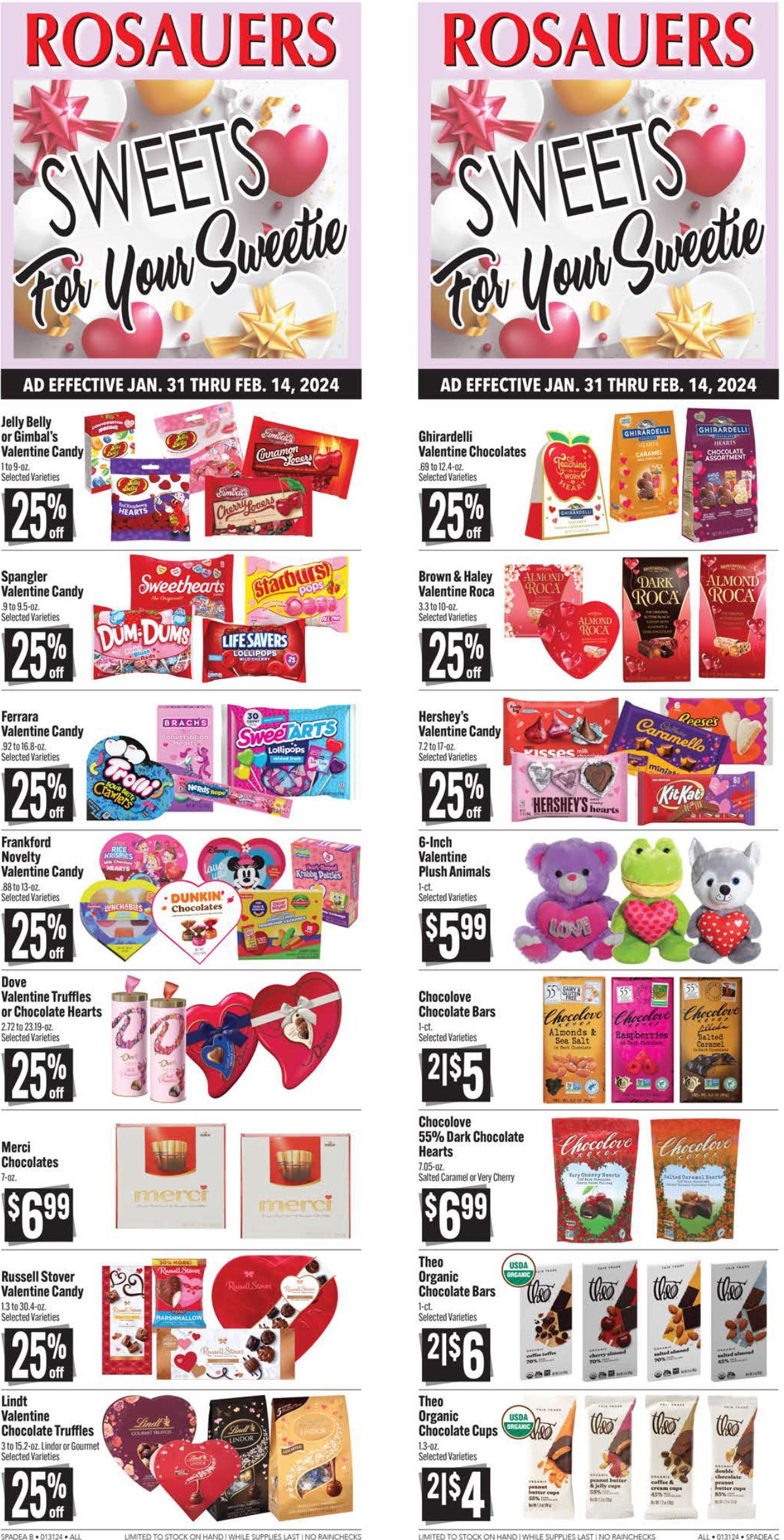 Rosauers Valentine's Day Sale Jan 31 – Feb 14, 2024