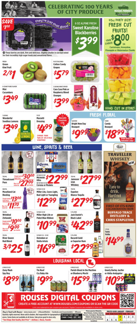Rouses Weekly Ad Jan 31 – Feb 07, 2024 (Valentine's Day Promotion Included)