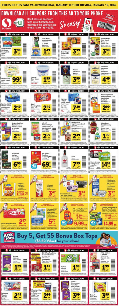 Safeway Weekly Ad Jan 10 – Jan 16, 2024