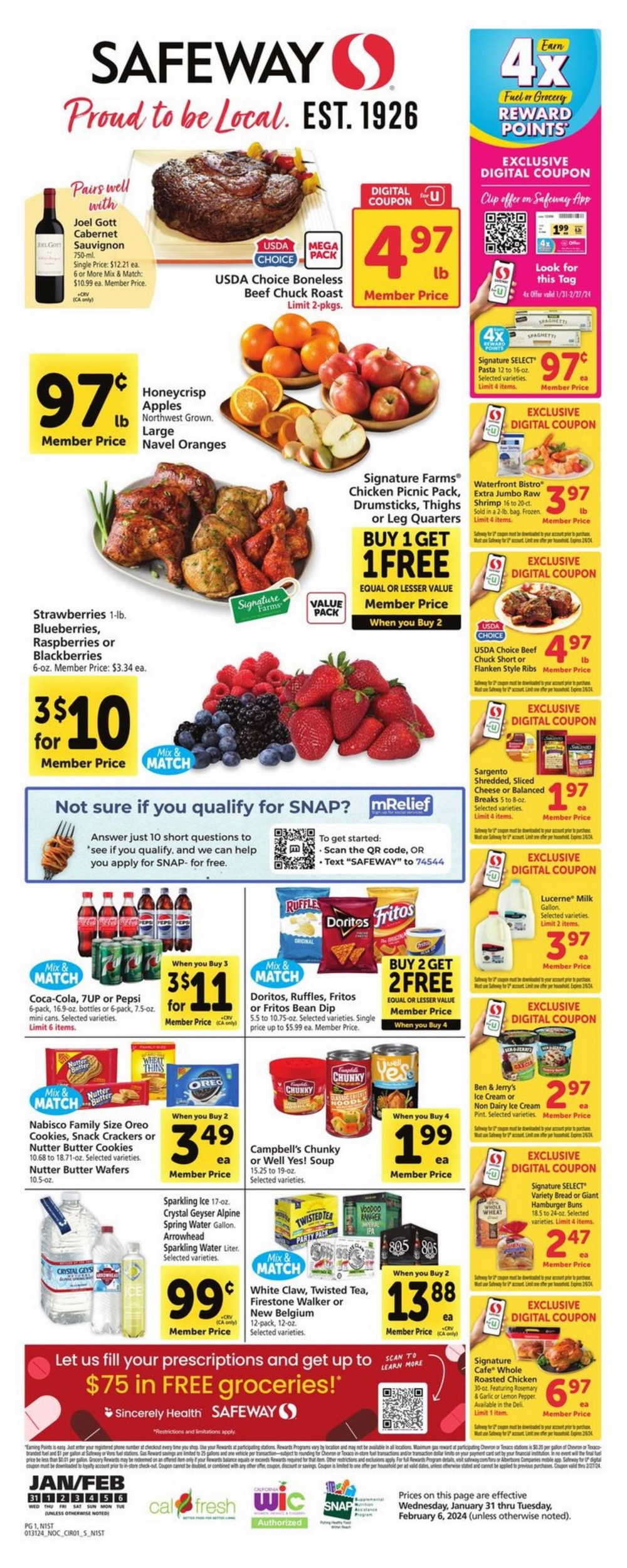 Safeway Weekly Ad Jan 31 – Feb 06, 2024