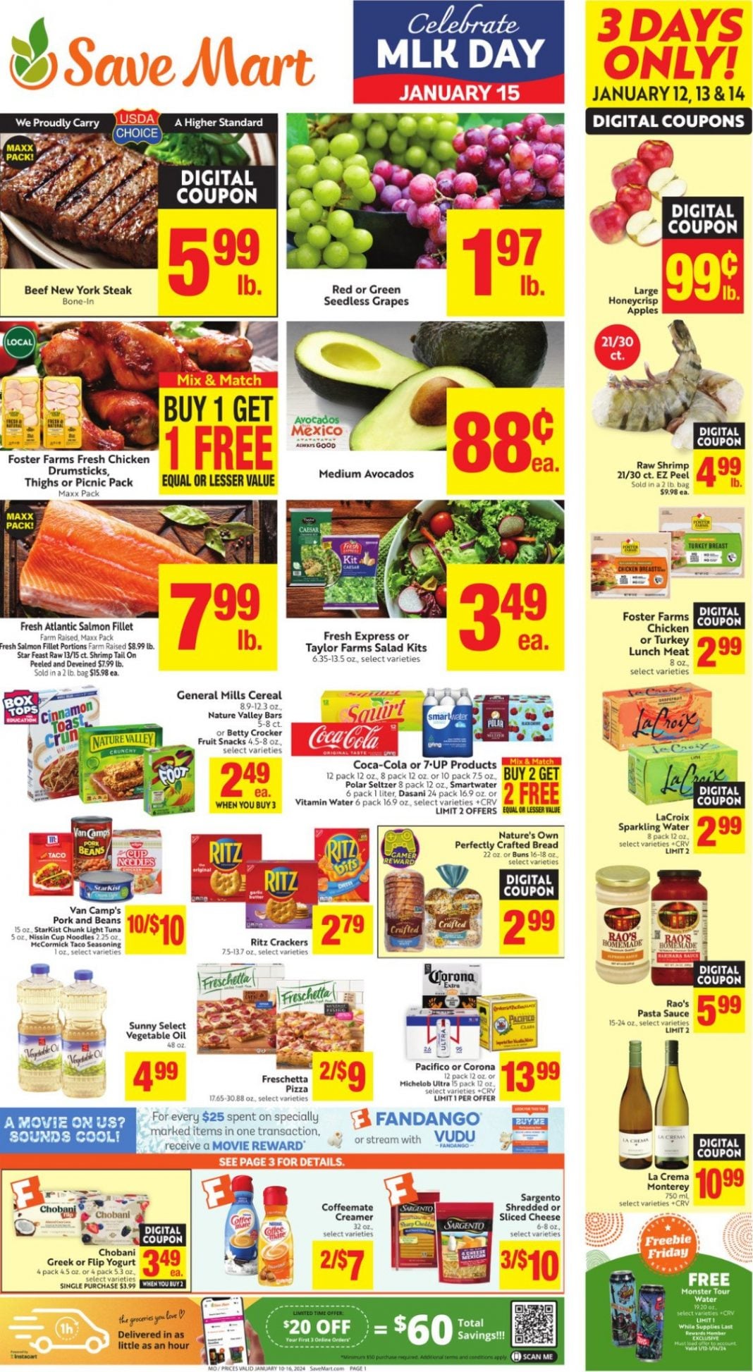Save Mart Supermarkets Weekly Ad Jan 10 – Jan 16, 2024