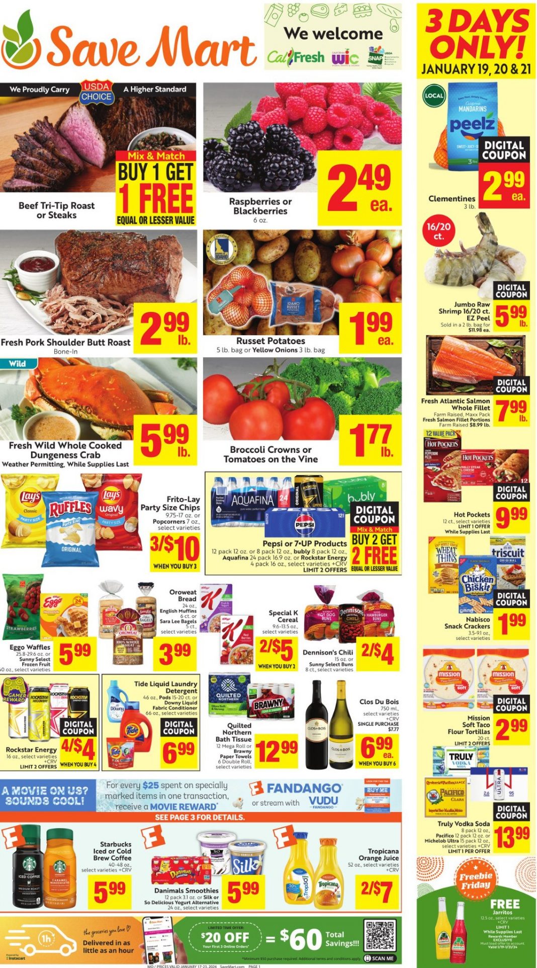 Save Mart Supermarkets Weekly Ad Jan 17 – Jan 23, 2024