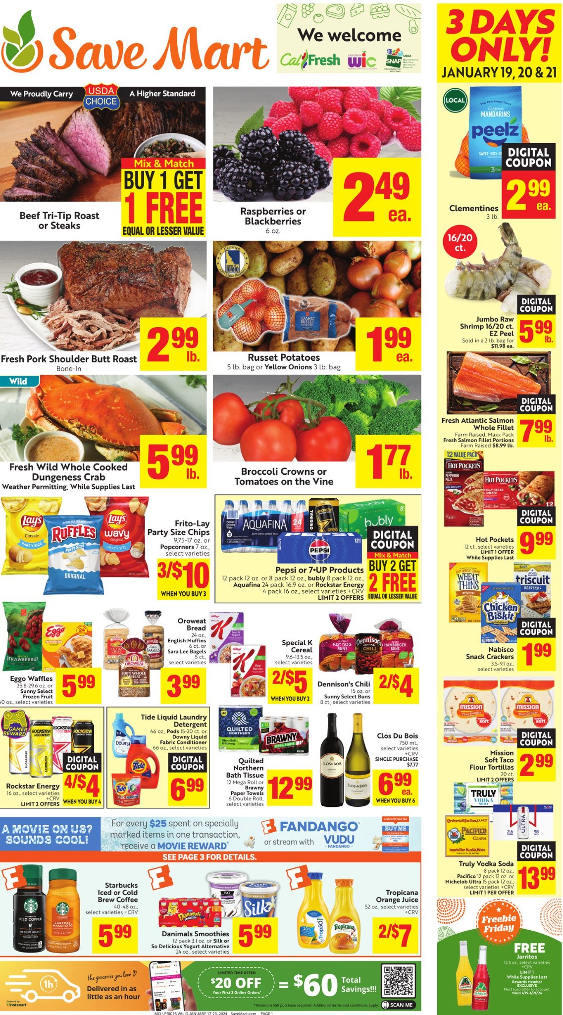 Save Mart Supermarkets Weekly Ad Jan 17 – Jan 23, 2024