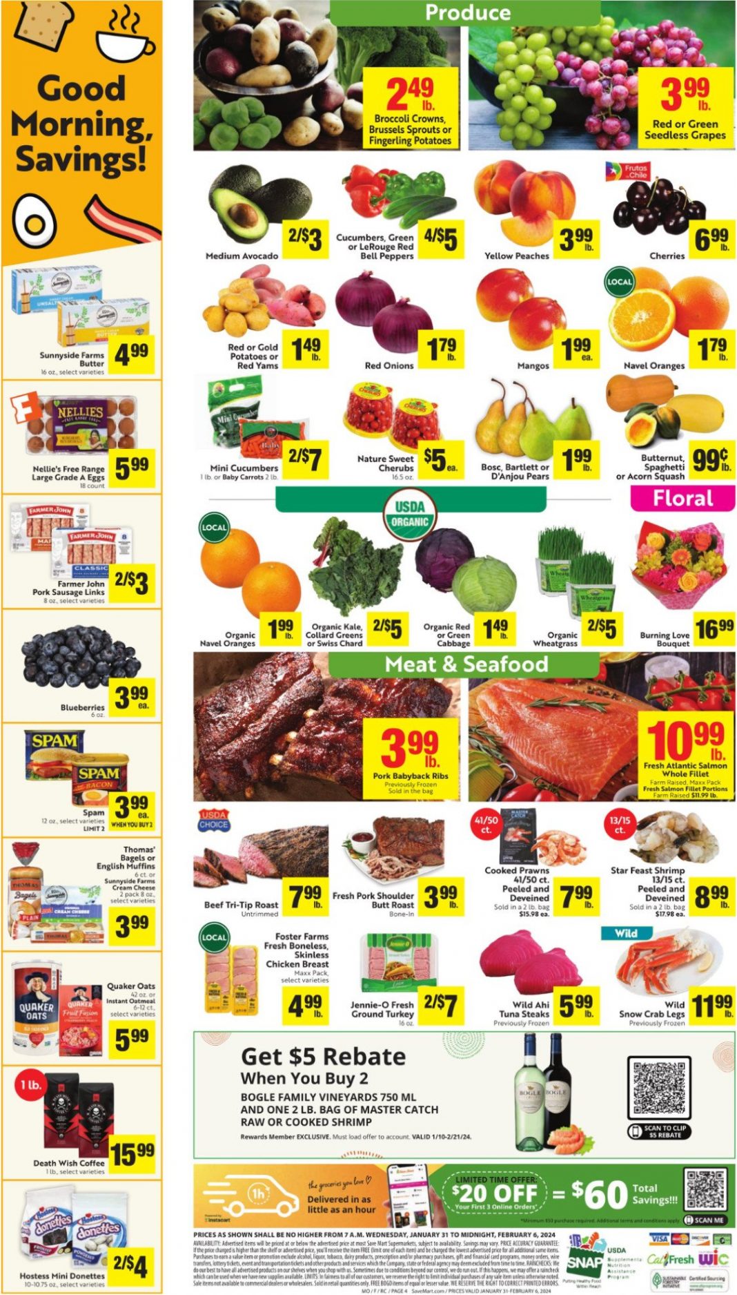 Save Mart Supermarkets Weekly Ad Jan 31 – Feb 06, 2024