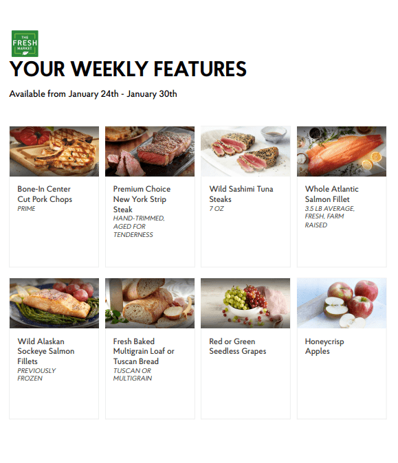 The Fresh Market Weekly Ad Jan 24 – Jan 30, 2024
