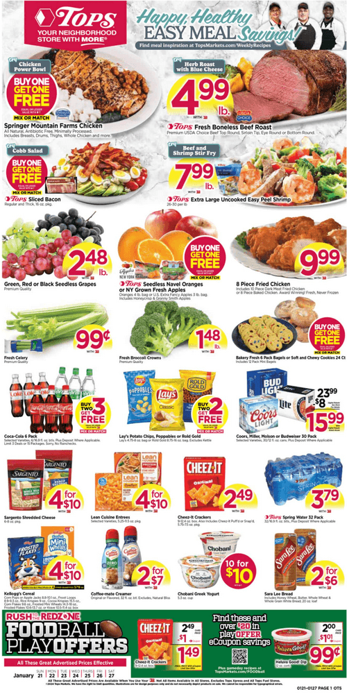Tops Weekly Ad Jan 21 – Jan 27, 2024 (Valentine's Day Promotion Included)
