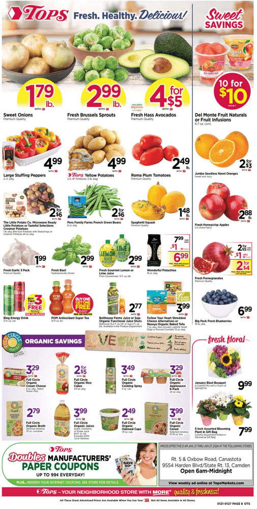 Tops Weekly Ad Jan 21 – Jan 27, 2024 (Valentine's Day Promotion Included)