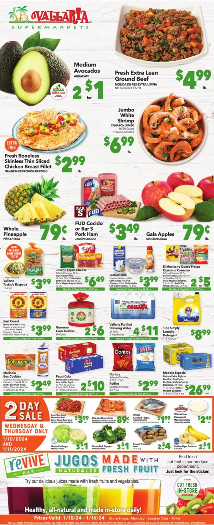 Vallarta Weekly Ad Jan 10 – Jan 16, 2024