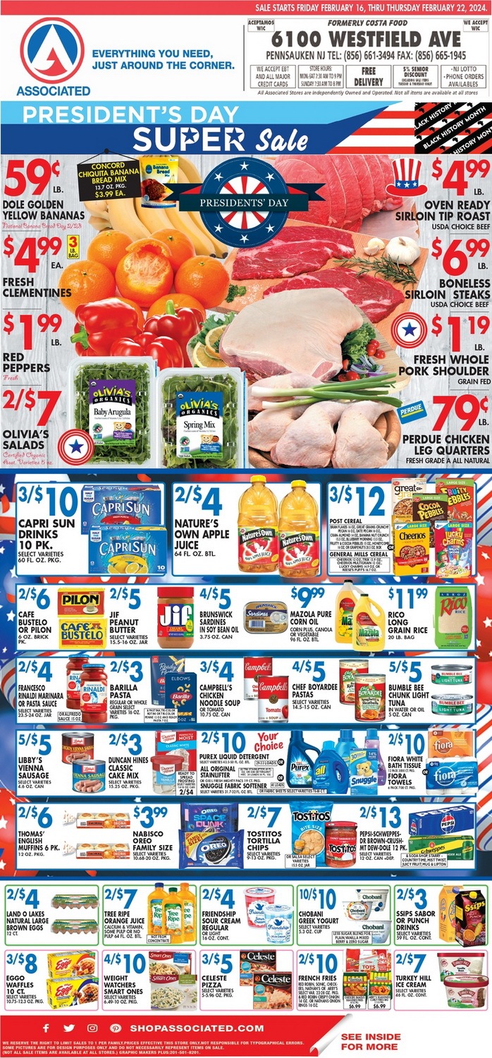 Associated Supermarkets Weekly Ad Feb 16 – Feb 22, 2024