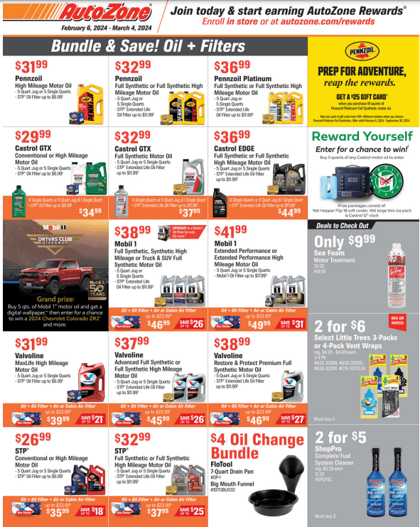 AutoZone Monthly Ad Feb 06 – Mar 04, 2024