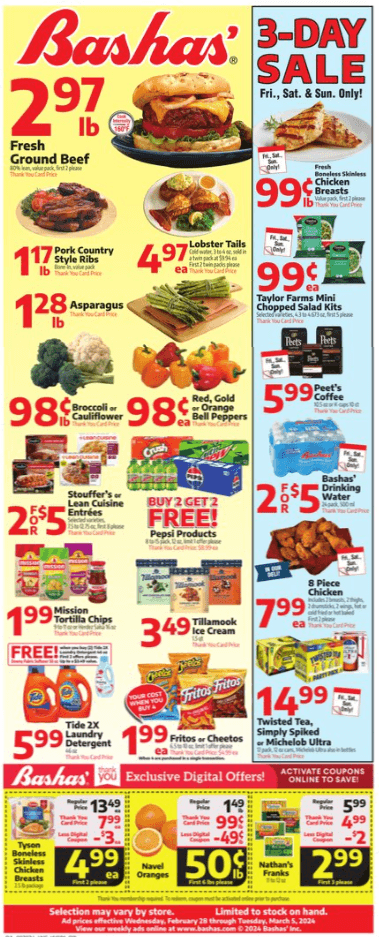 Bashas Weekly Ad Feb 28 – Mar 05, 2024