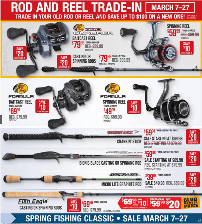 Bass Pro Shops Spring Fishing Sale Mar 07 – Mar 27, 2024