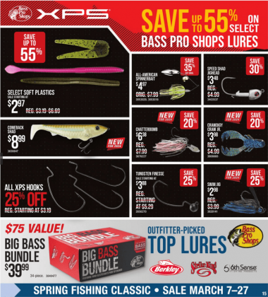 Bass Pro Shops Spring Fishing Sale Mar 07 – Mar 27, 2024