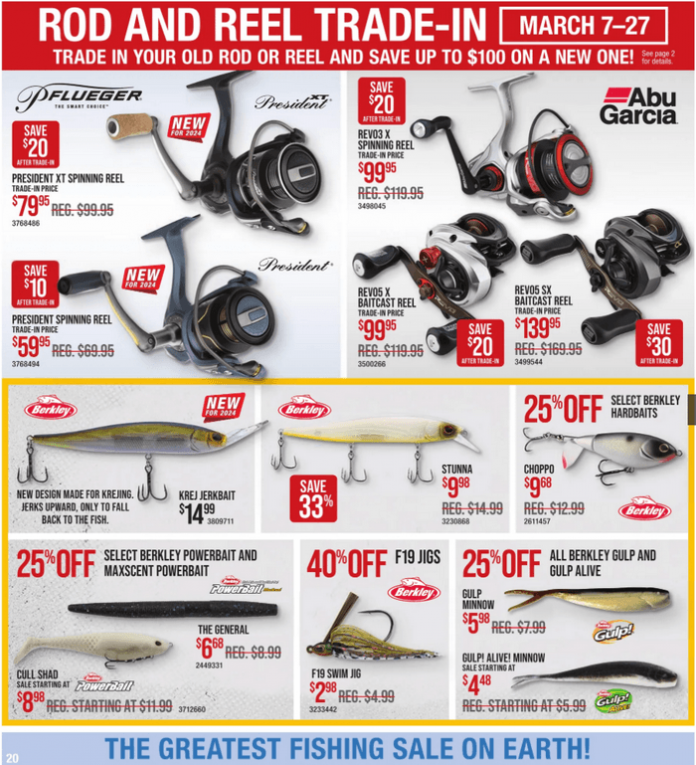Bass Pro Shops Spring Fishing Sale Mar 07 – Mar 27, 2024